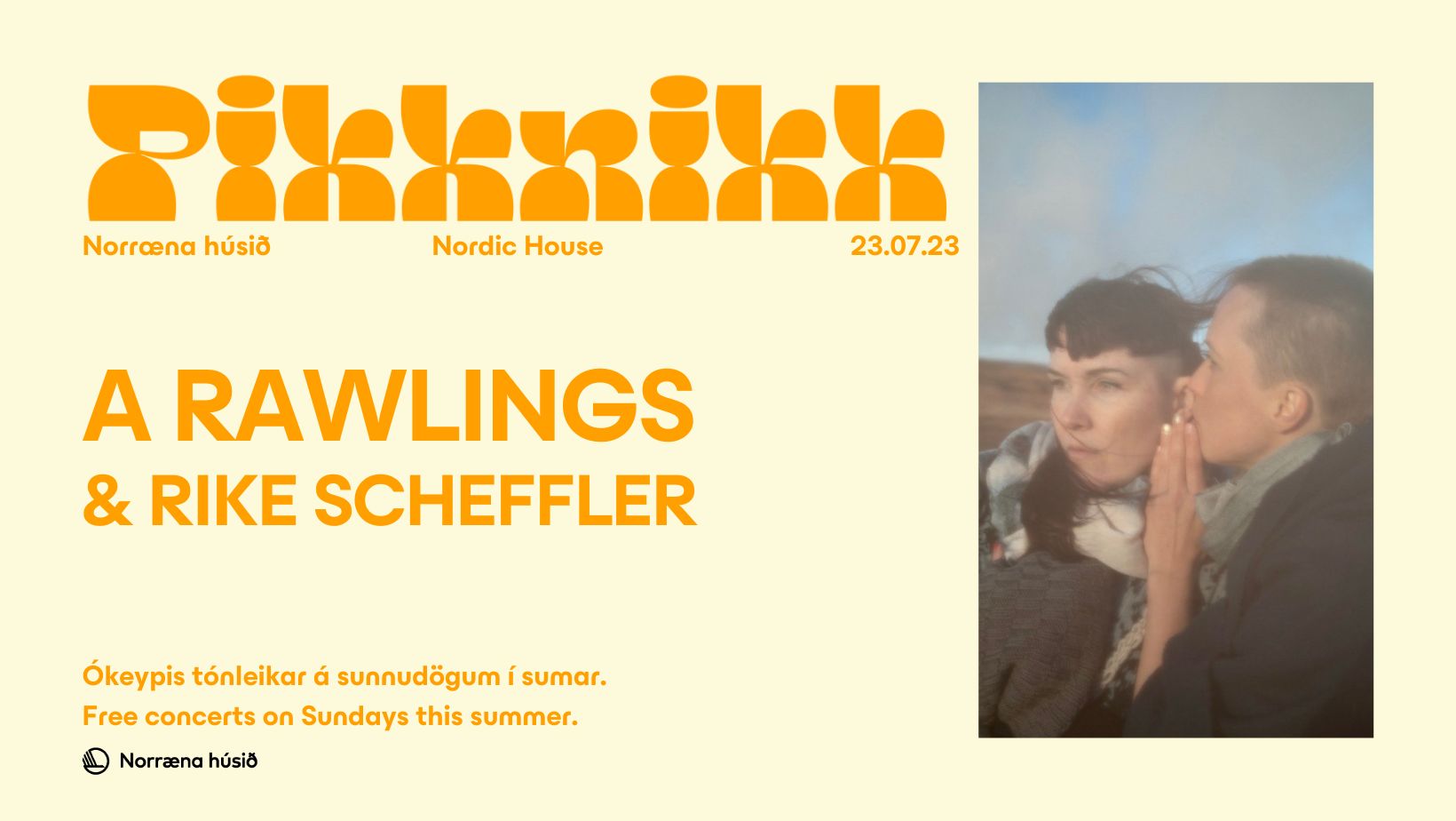 PIKKNIKK CONCERT: Angela Rawlings & Rike Scheffler | The Nordic House